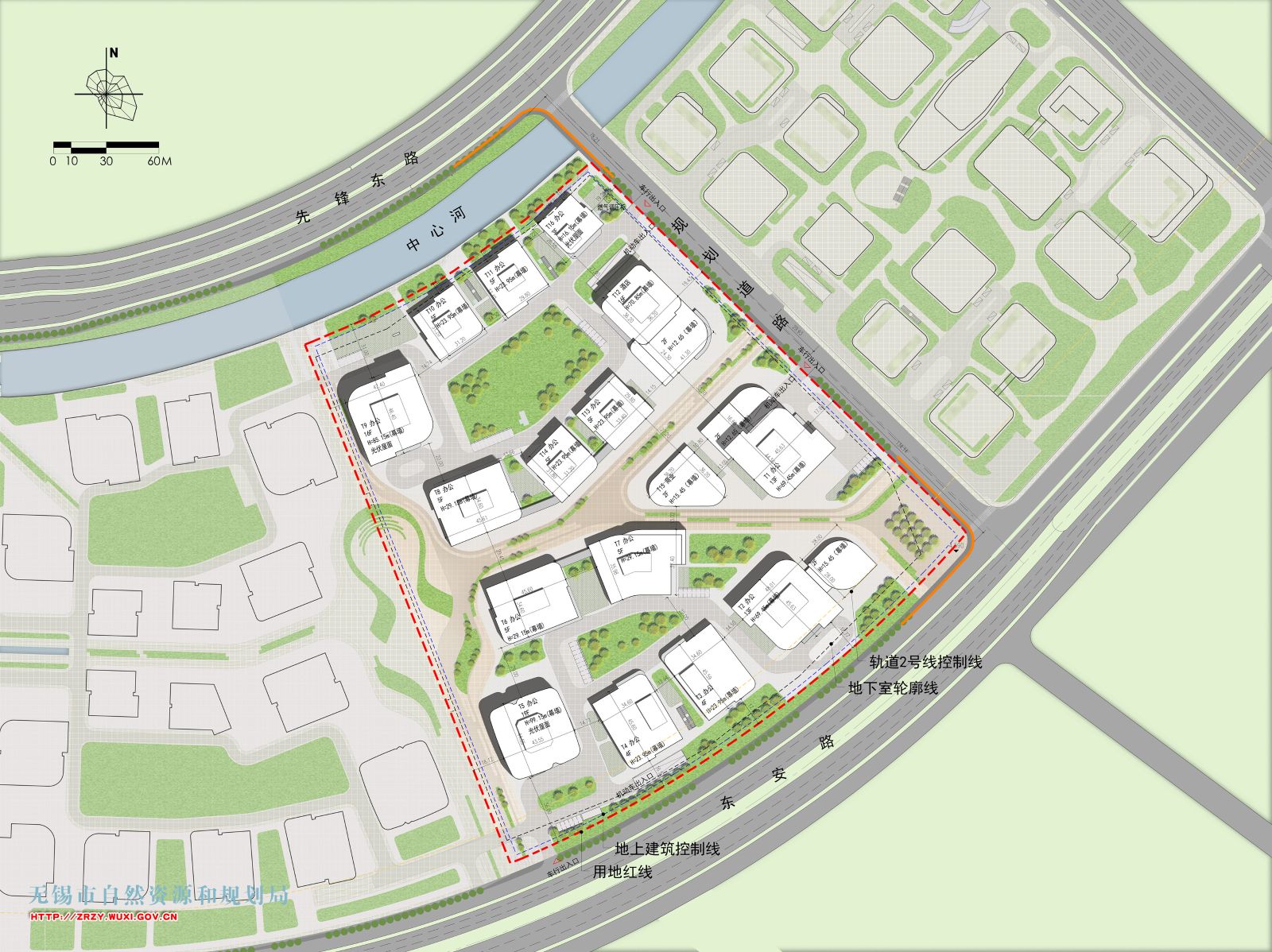 无锡文景映月科技发展有限公司XDG-2022-104号地块开发项目（文景总部园）规划设计方案批前公示-无锡房地产市场网